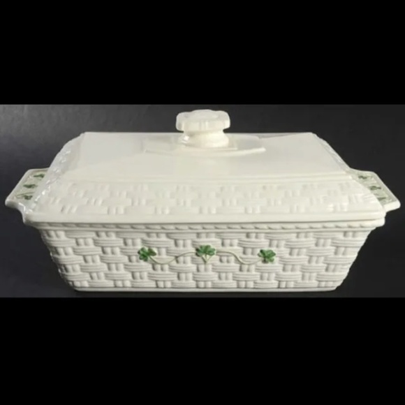 Belleek | Kitchen | Belleek Shamrock 2 Quart Rectangular Covered ...